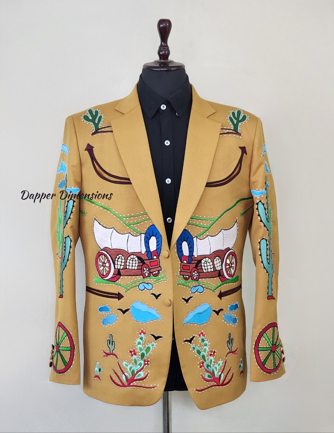 Embroidered Western Suit: Vintage Cowboy Outfit With Rhinestones - Etsy