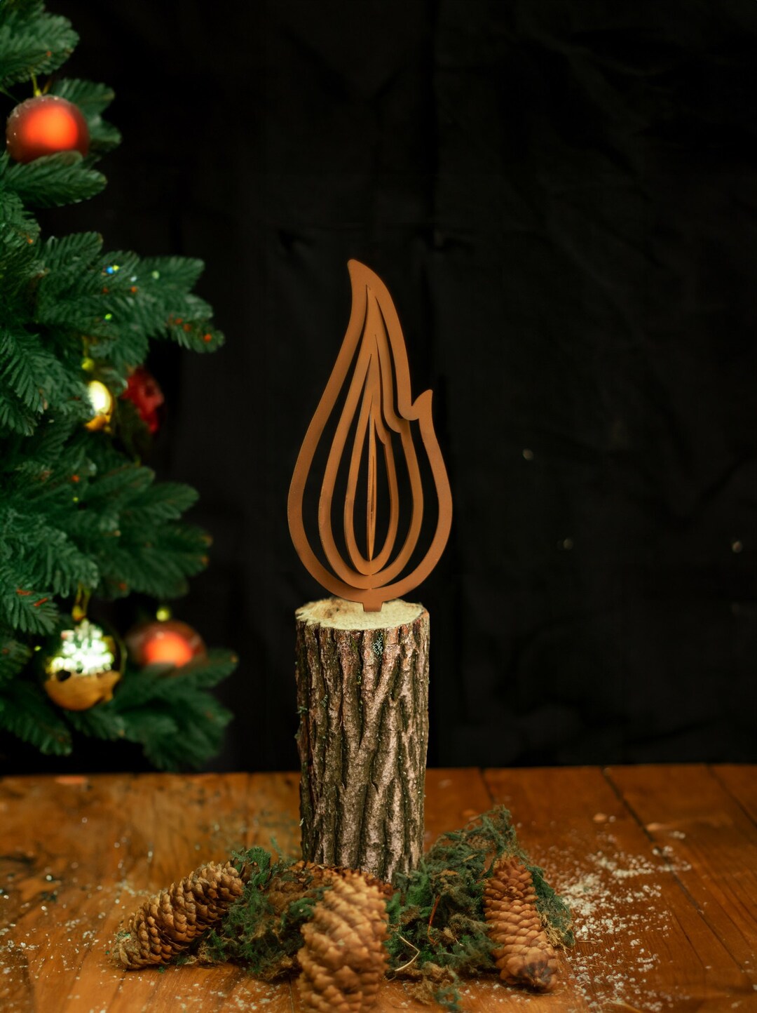 Patina Flame 3D With Thorn Tip Height 30 Cm - Etsy