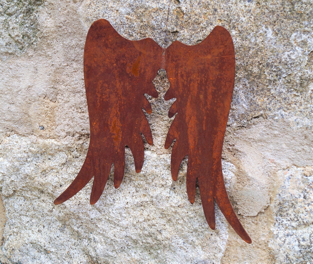 Edelrost Flügel zum Hängen klein Höhe 15 cm Engelsflügel - Etsy.de