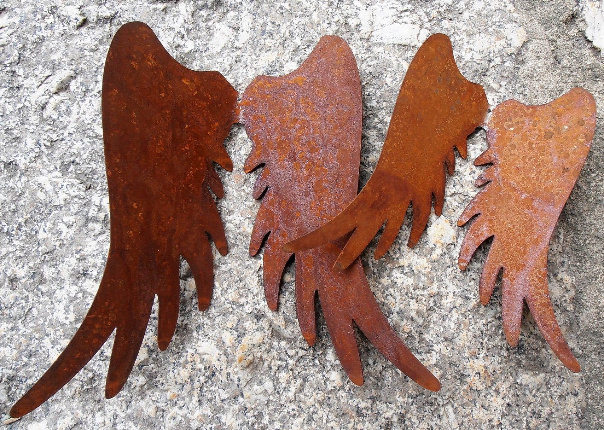 Edelrost Flügel zum Hängen klein Höhe 15 cm Engelsflügel - Etsy.de