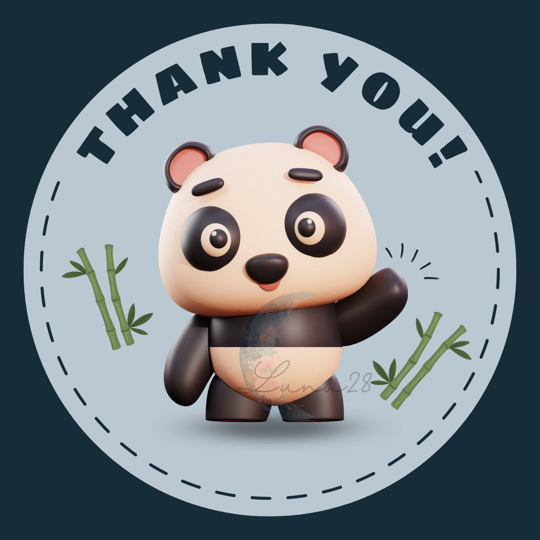 Cutest Thank You Panda Png - Etsy
