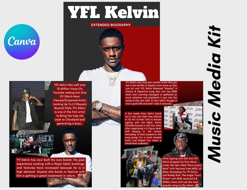 Electronic Press Kit | Media Kit Template for Musicians | Press Kit for ...