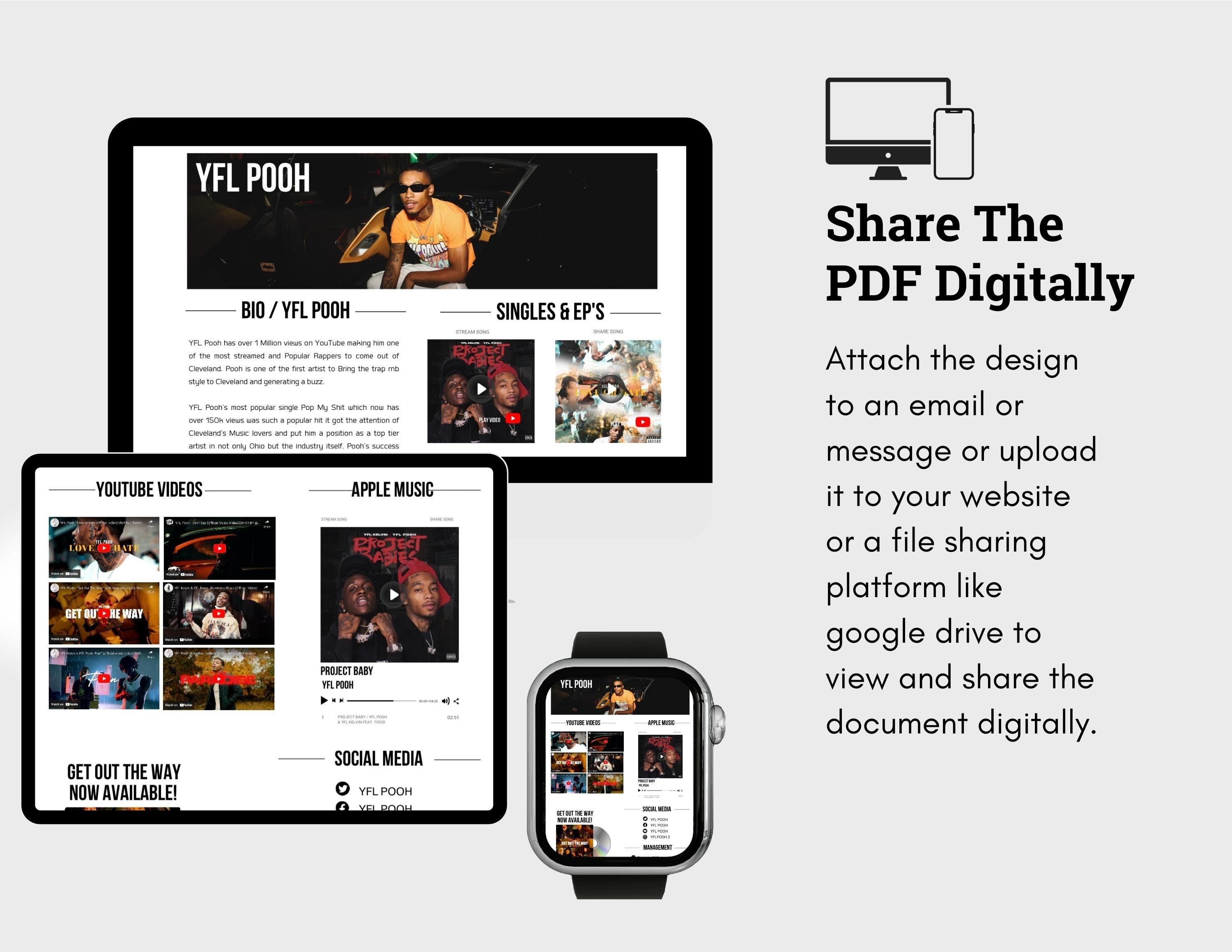 Electronic Press Kit | Media Kit Template for Musicians | Press Kit for ...