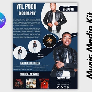 Electronic Press Kit | Media Kit Template for Musicians | Press Kit for ...