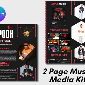 Electronic Press Kit | Media Kit Template for Musicians | Press Kit for ...