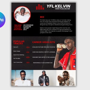 Electronic Press Kit | Media Kit Template for Musicians | Press Kit for ...