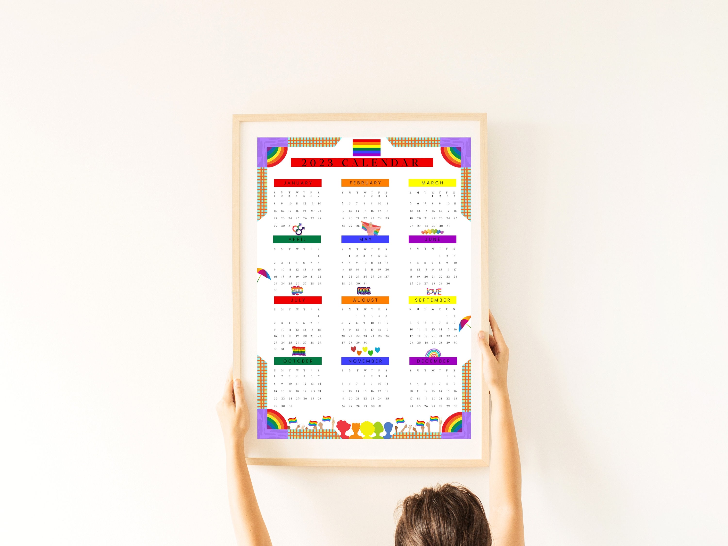 2023 Year Calendar Printable, Printable, Year Calendar 2023, Year ...