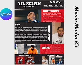 Electronic Press Kit Media Kit Template for Musicians Press Kit for ...