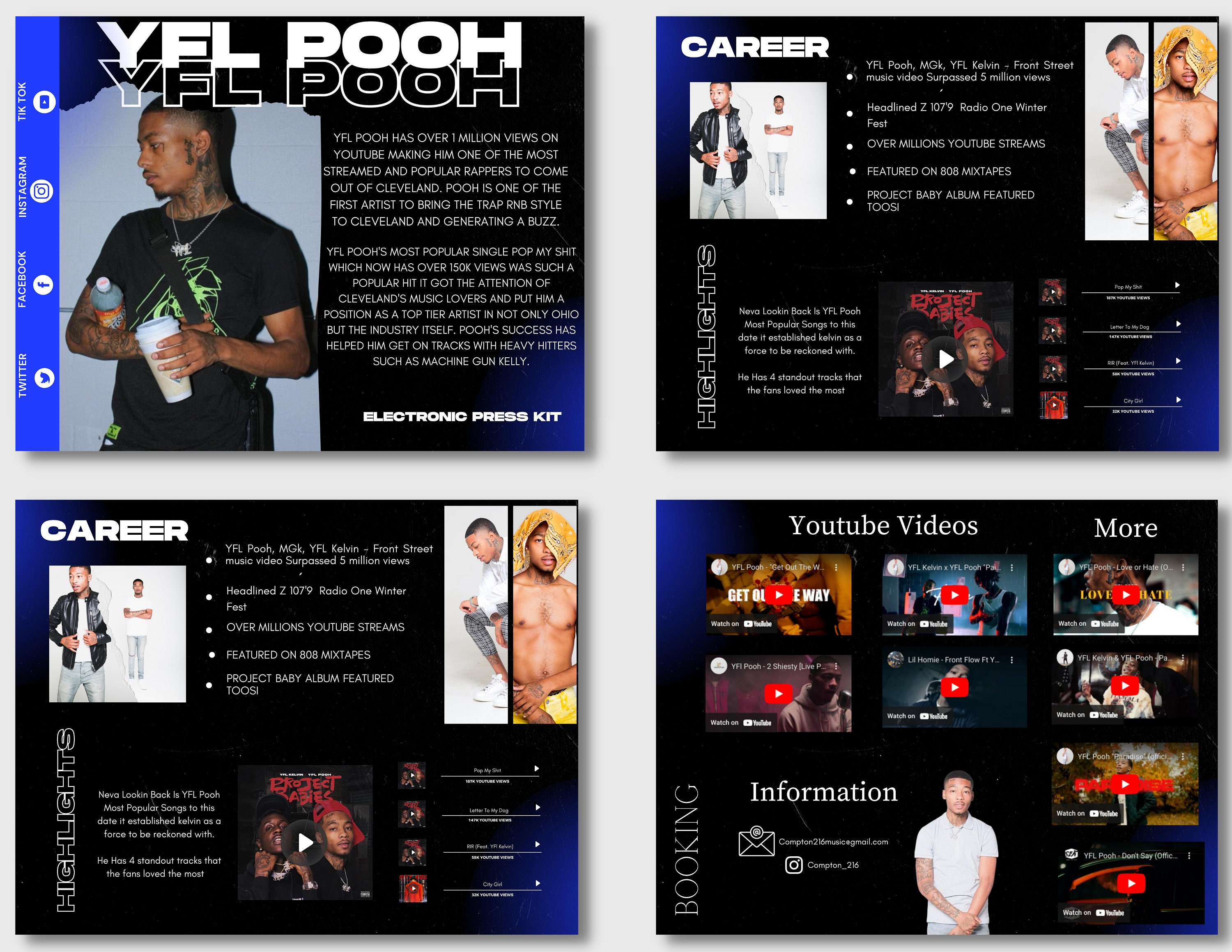 Electronic Press Kit | Media Kit Template for Musicians | Press Kit for ...