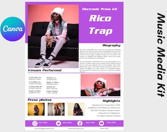 Electronic Press Kit Media Kit Template for Musicians Press Kit for ...