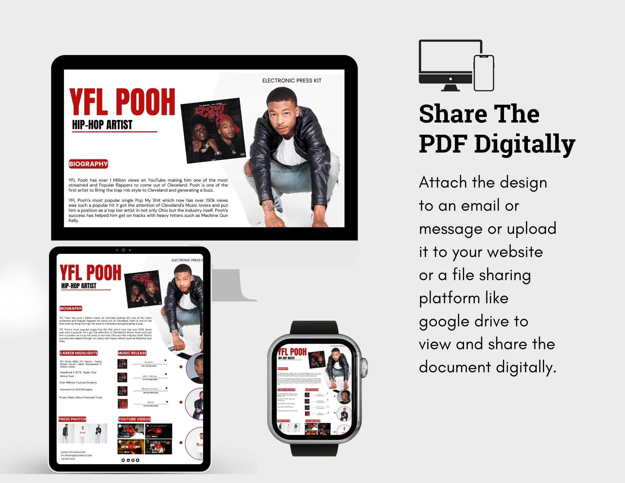 Electronic Press Kit | Media Kit Template for Musicians | Press Kit for ...