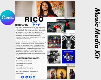 Electronic Press Kit Media Kit Template for Musicians Press Kit for ...