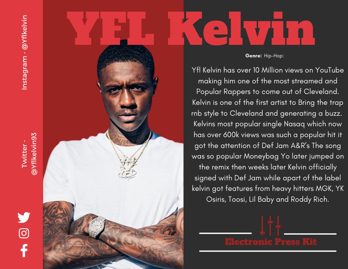 Electronic Press Kit | Media Kit Template for Musicians | Press Kit for ...