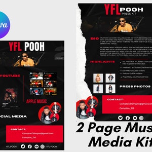 Electronic Press Kit | Media Kit Template for Musicians | Press Kit for ...