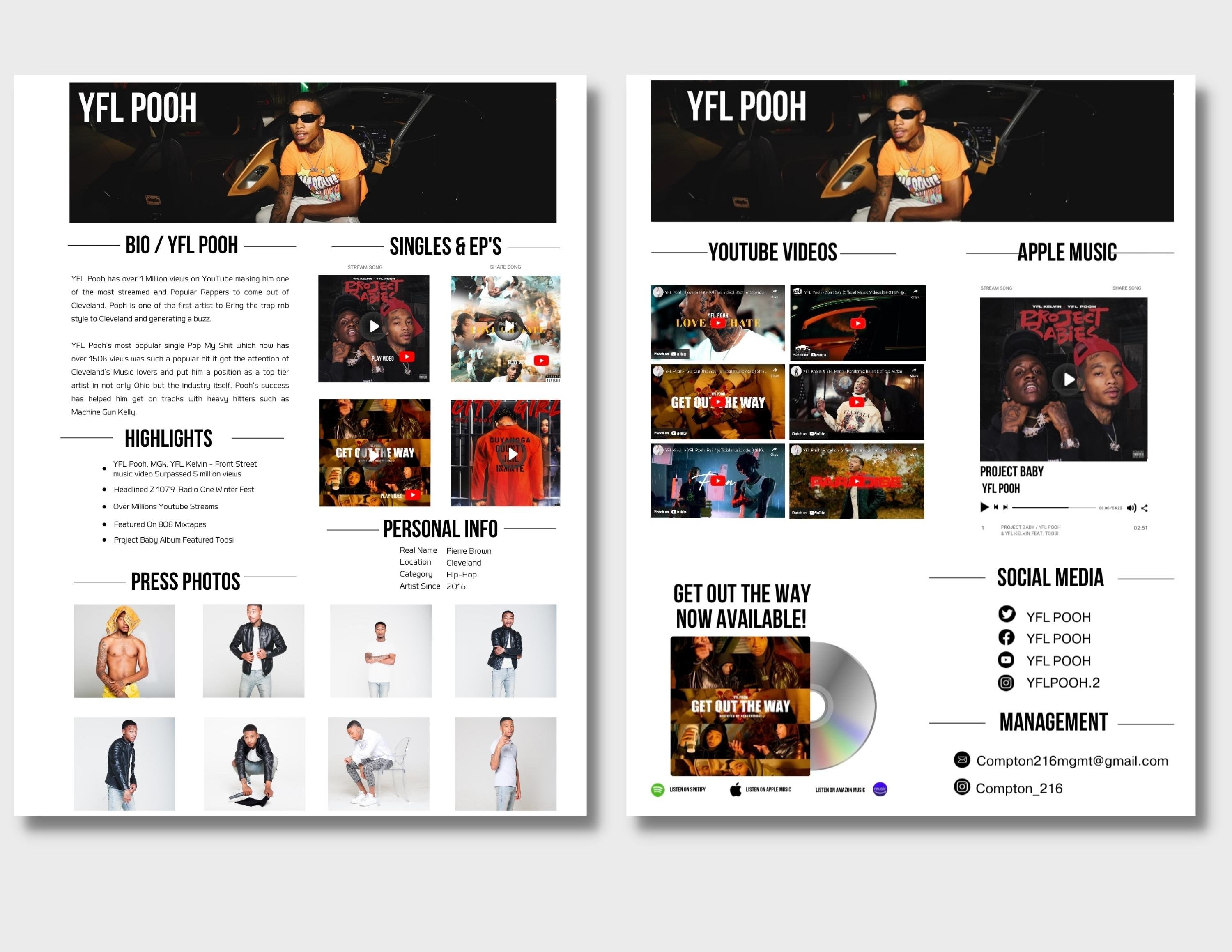 Electronic Press Kit | Media Kit Template for Musicians | Press Kit for ...