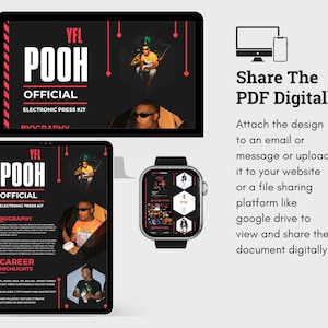 Electronic Press Kit | Media Kit Template for Musicians | Press Kit for ...