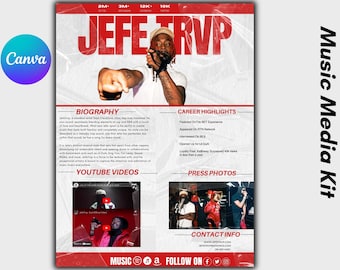 Electronic Press Kit Media Kit Template for Musicians Press Kit for ...