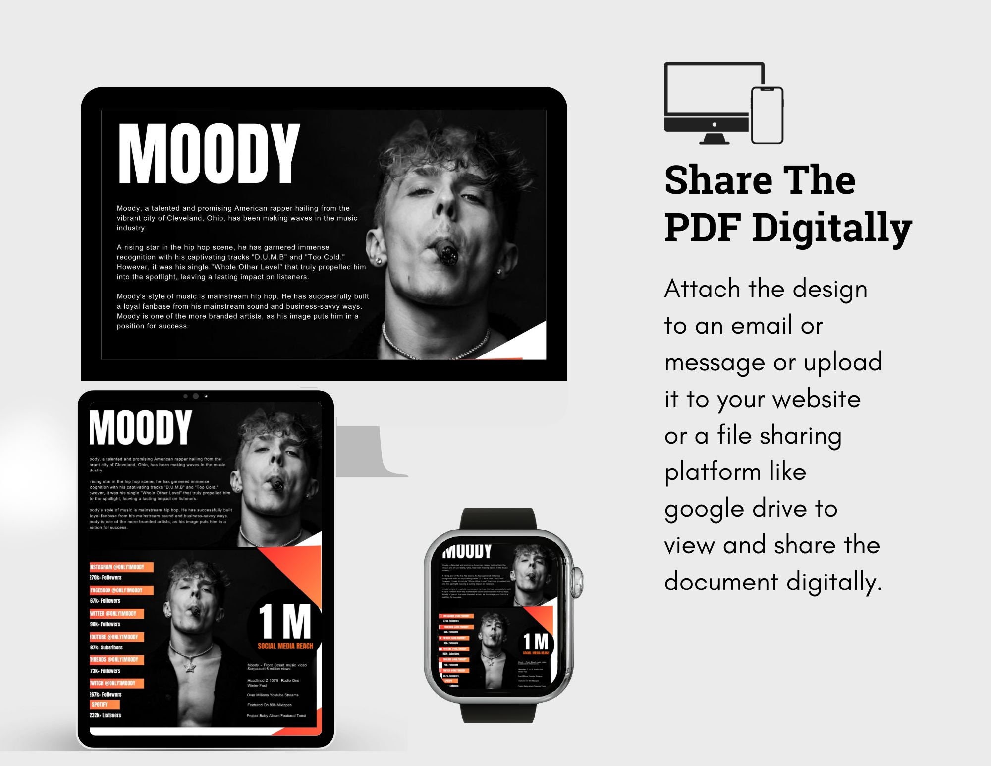 Electronic Press Kit | Media Kit Template for Musicians | Press Kit for ...