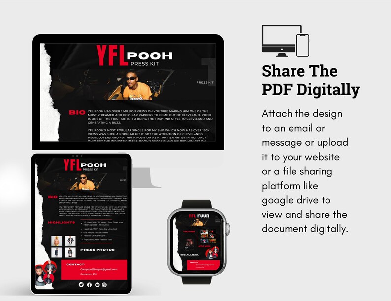 Electronic Press Kit | Media Kit Template for Musicians | Press Kit for ...