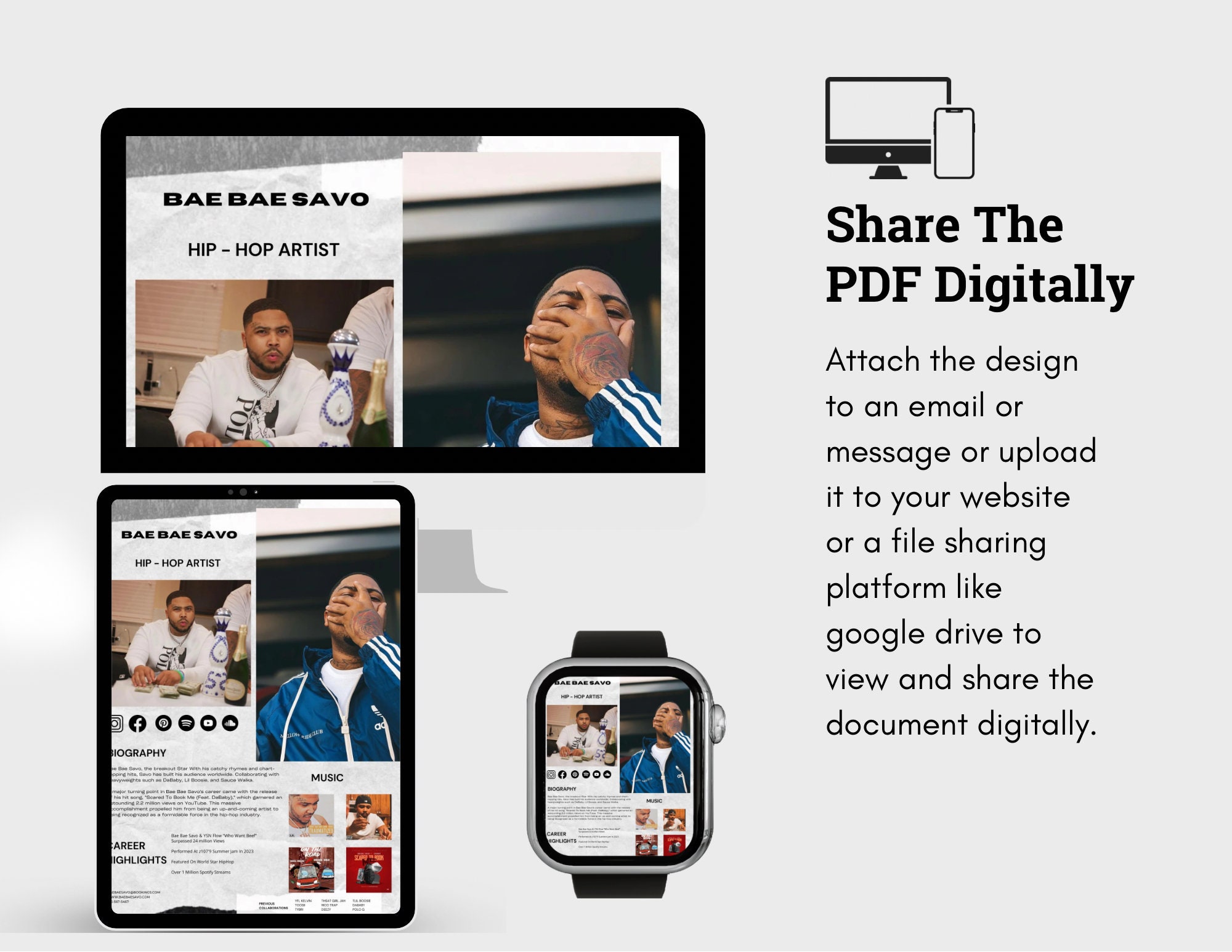 Electronic Press Kit | Media Kit Template for Musicians | Press Kit for ...