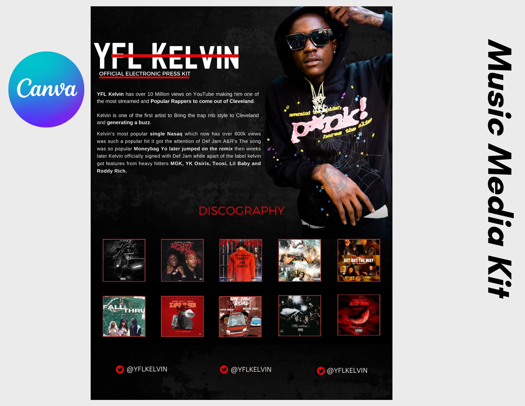 Electronic Press Kit | Media Kit Template for Musicians | Press Kit for ...