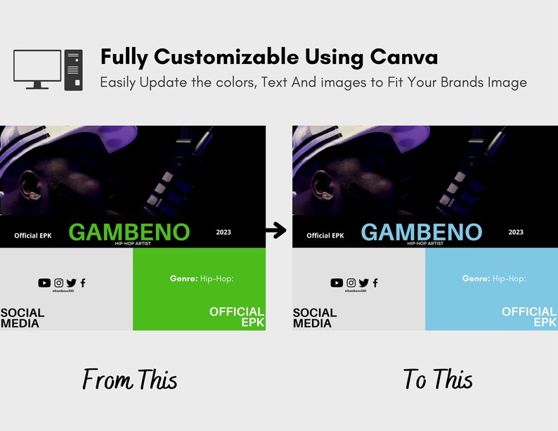 Electronic Press Kit | Media Kit Template for Musicians | Press Kit for ...