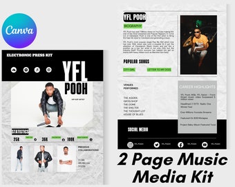 Electronic Press Kit Media Kit Template for Musicians Press Kit for ...