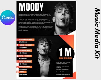 Electronic Press Kit Media Kit Template for Musicians Press Kit for Music Artists 2 Page Media ...