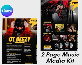 Electronic Press Kit | Media Kit Template for Musicians | Press Kit for ...