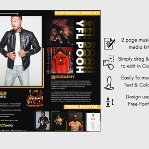 Electronic Press Kit | Media Kit Template for Musicians | Press Kit for ...