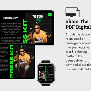 Electronic Press Kit | Media Kit Template for Musicians | Press Kit for ...