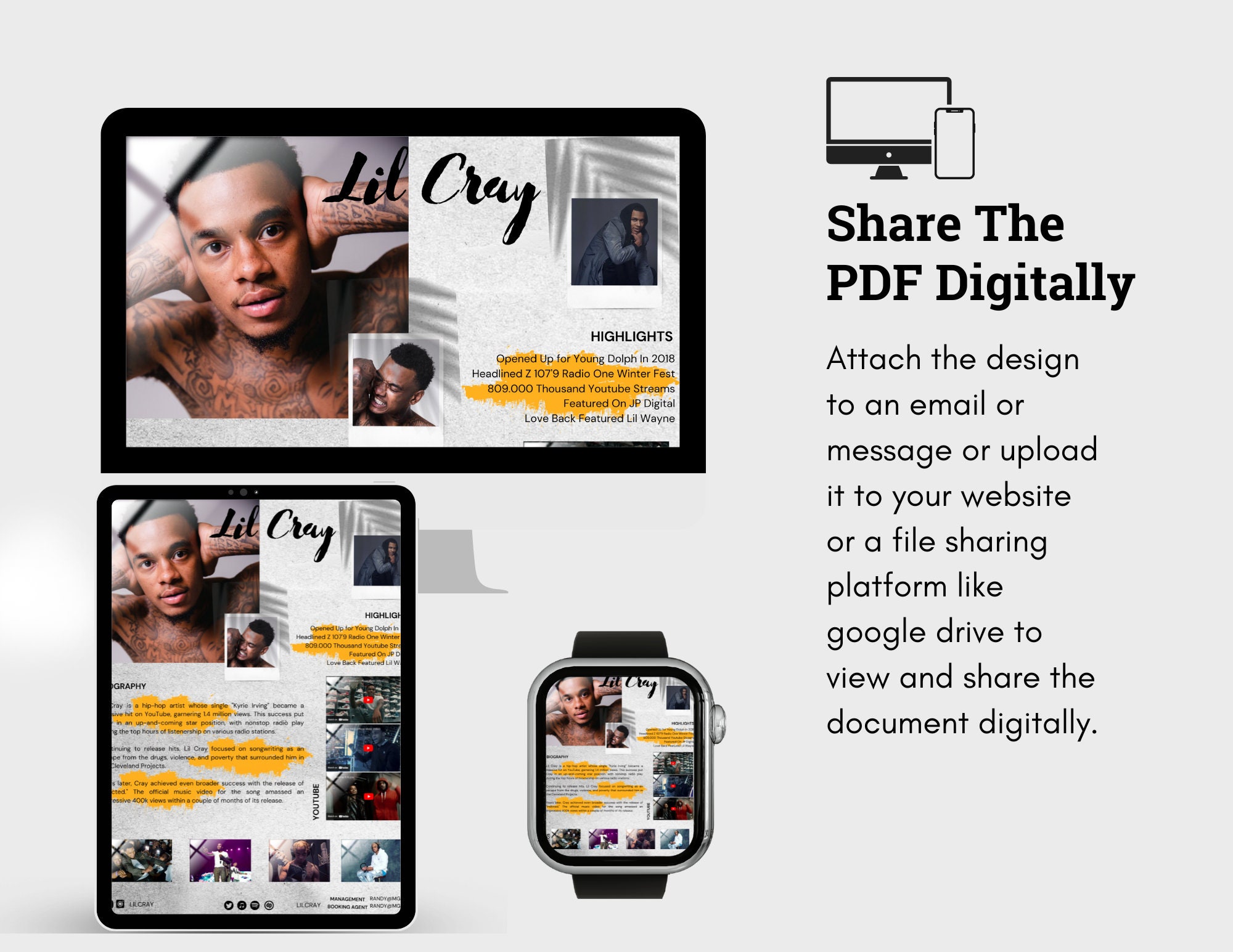 Electronic Press Kit | Media Kit Template for Musicians | Press Kit for ...