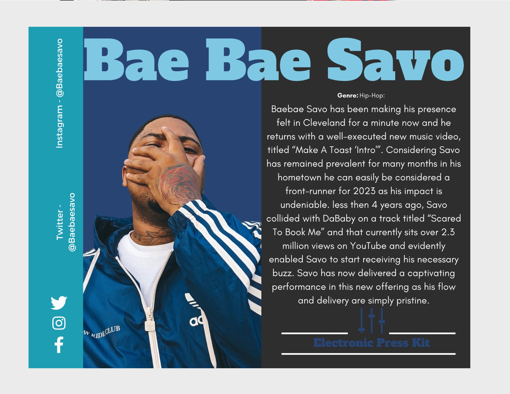 Electronic Press Kit | Media Kit Template for Musicians | Press Kit for ...