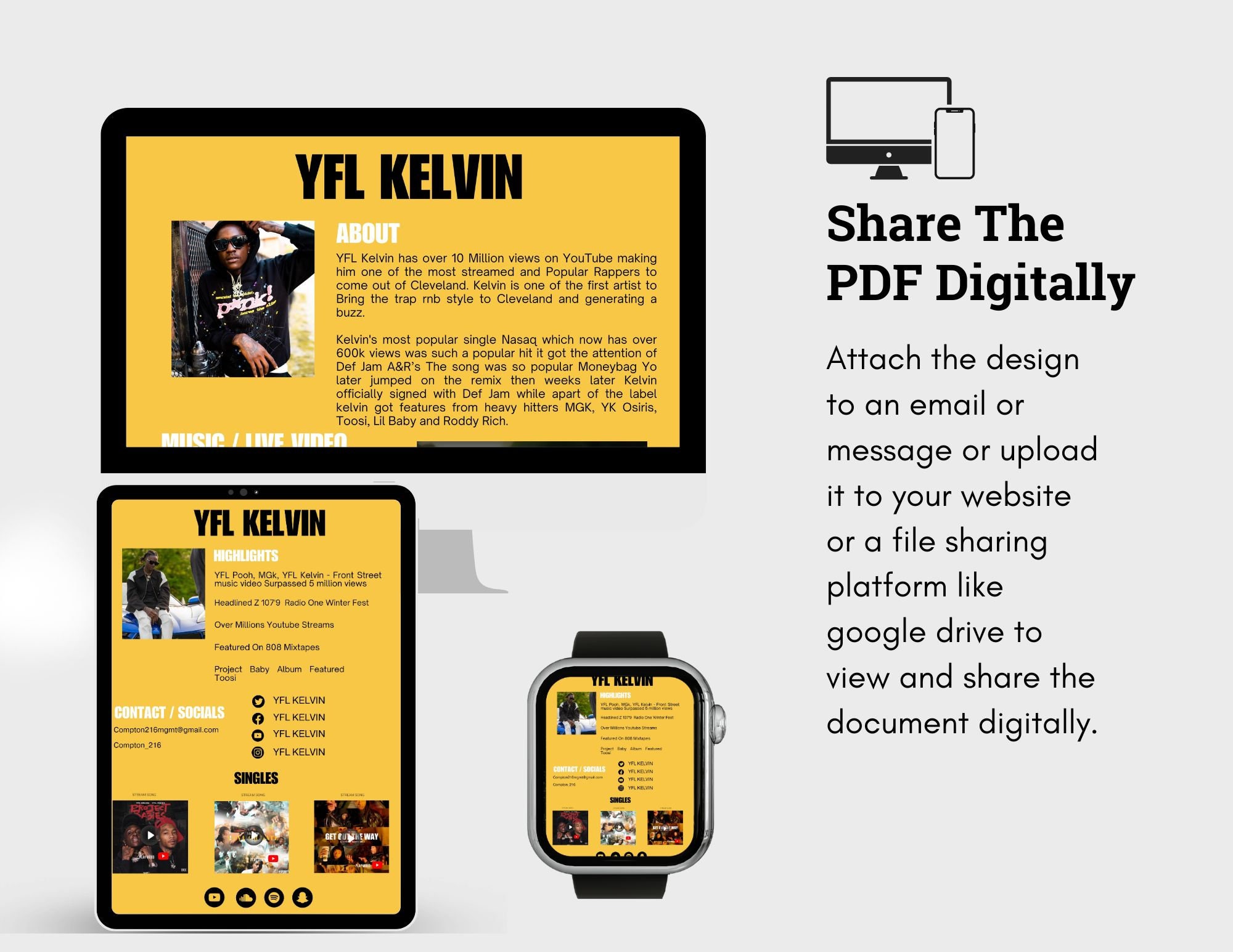 Electronic Press Kit Media Kit Template for Musicians Press Kit for ...