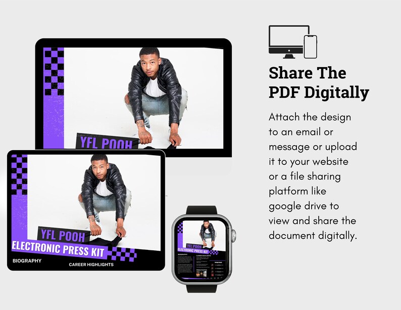 Electronic Press Kit | Media Kit Template for Musicians | Press Kit for ...