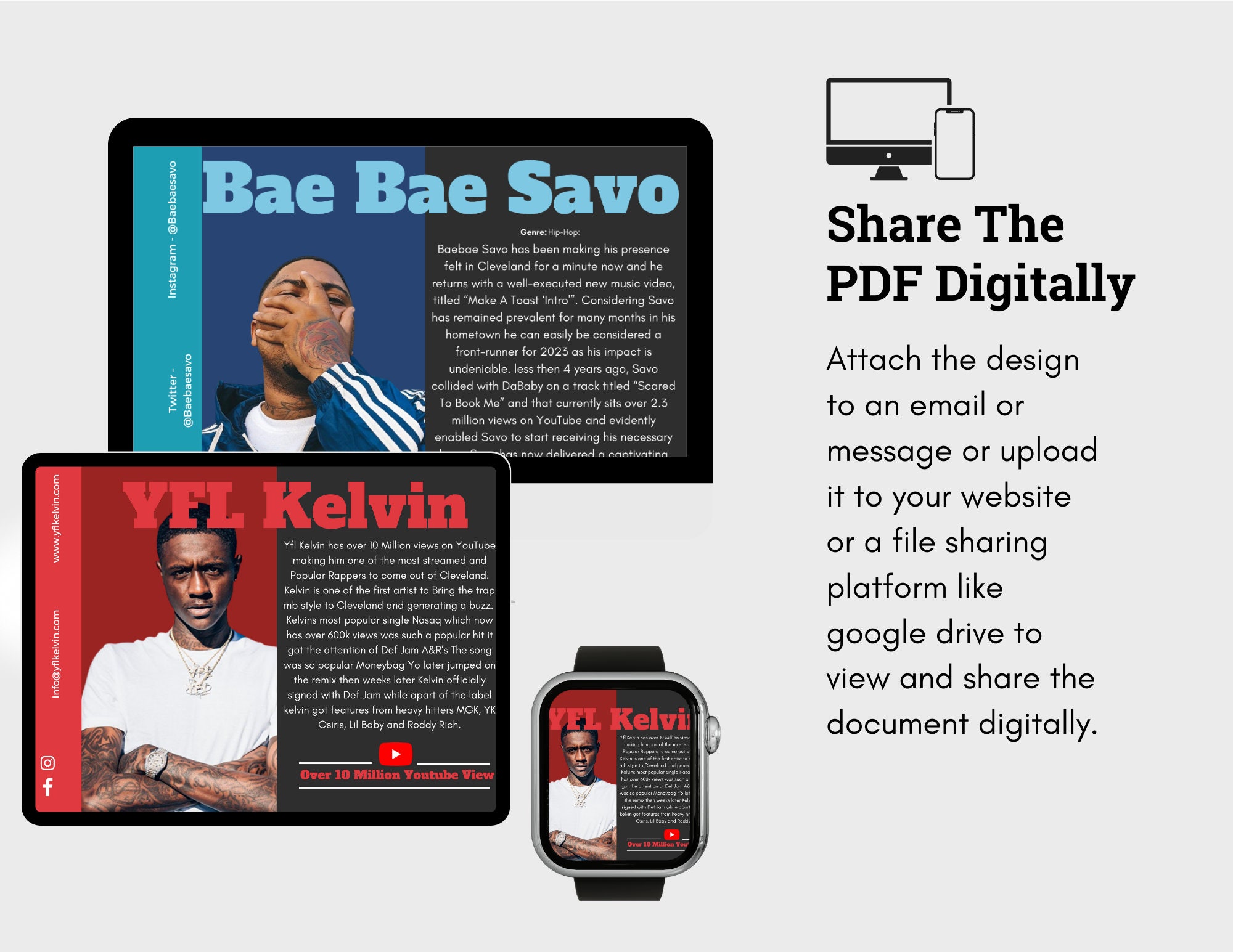 Electronic Press Kit | Media Kit Template for Musicians | Press Kit for ...