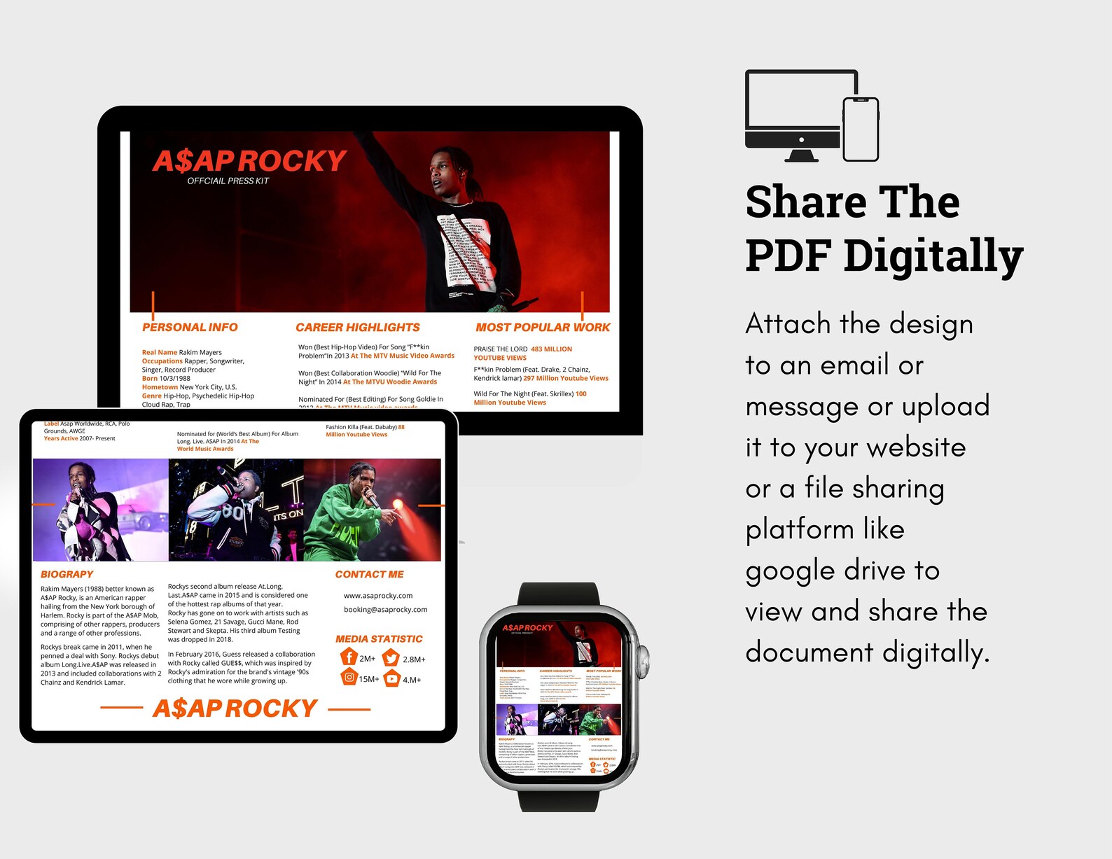 Electronic Press Kit | Media Kit Template for Musicians | Press Kit for ...