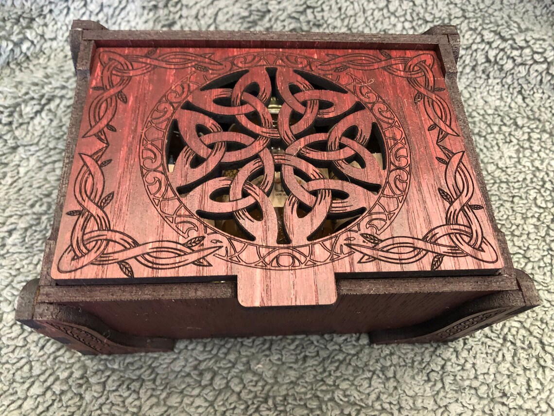 Wooden Celtic Design Box - Etsy