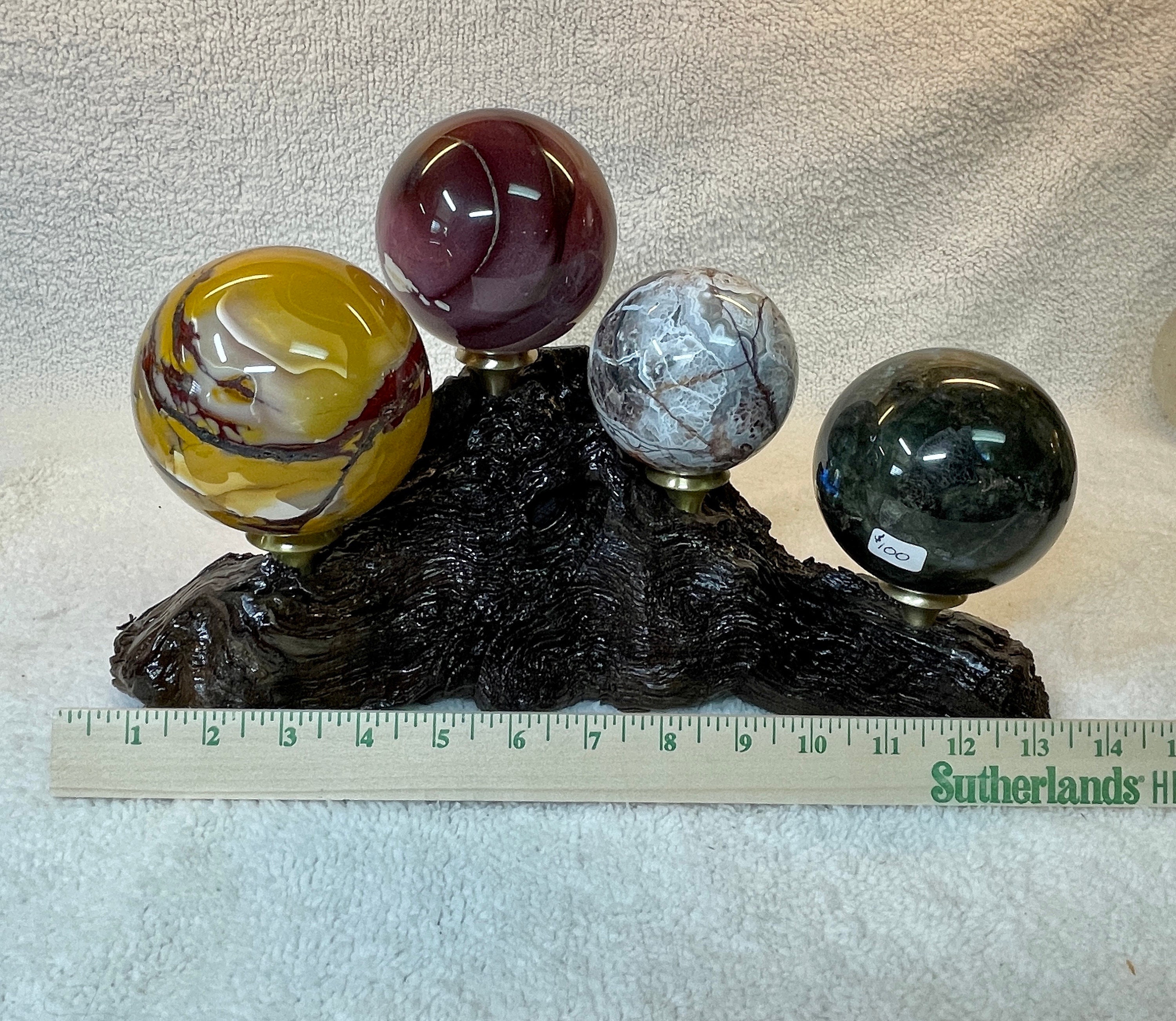 Handmade Sphere Stand Made Out of Texas Deiftwood Coated With Lacquer ...