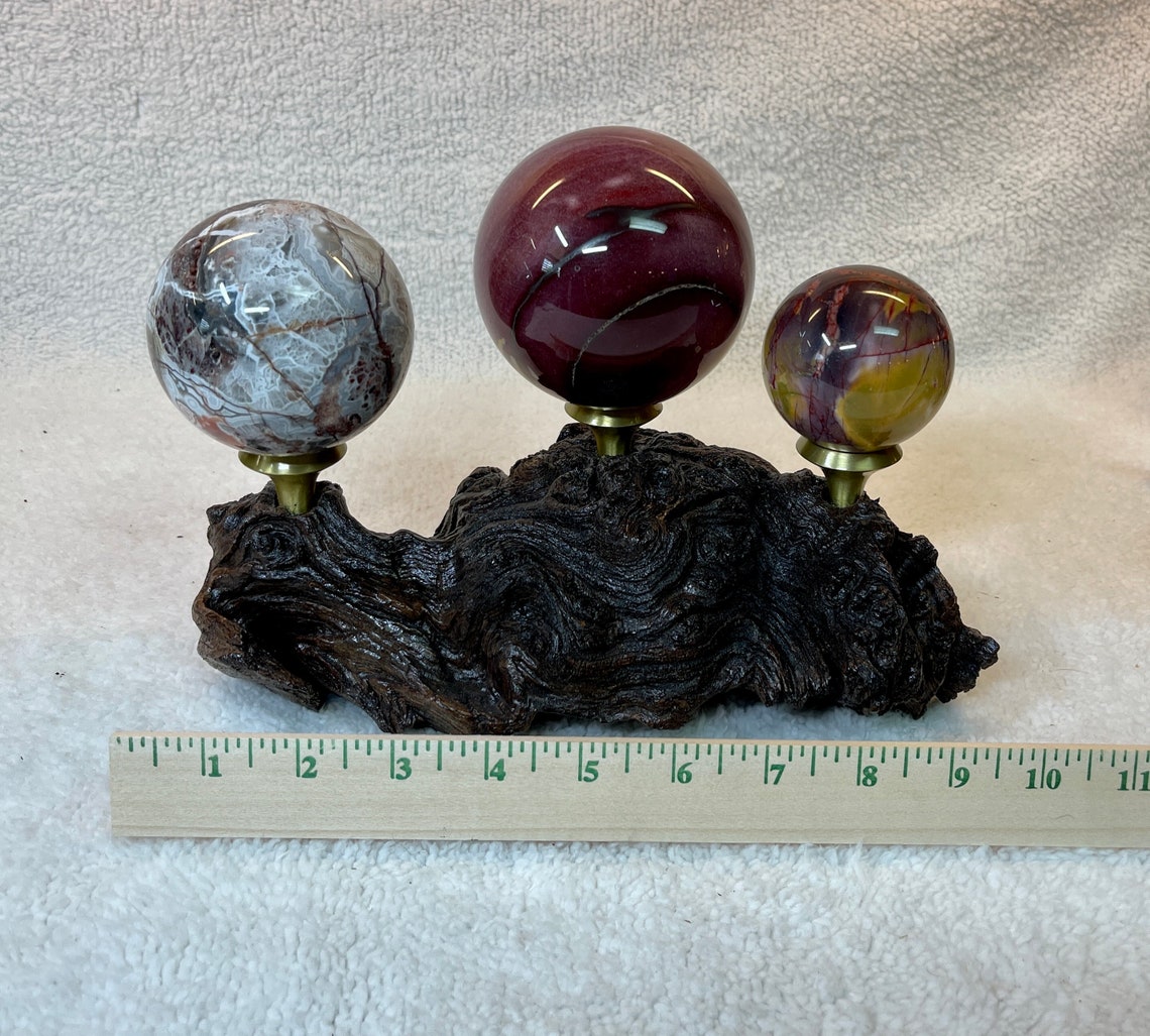 Handmade Sphere Stand Made Out of Texas Deiftwood Coated With Lacquer ...