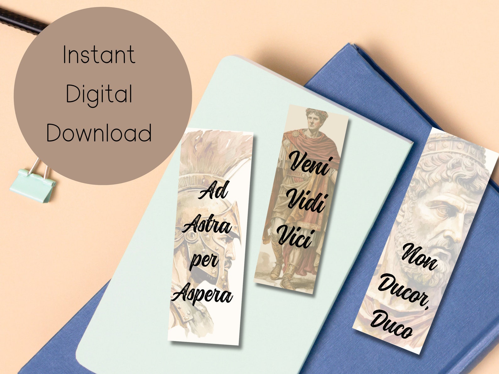 Printable Latin Bookmarks | Digital Download Latin Language | Gift for ...