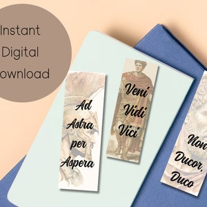 Printable Latin Bookmarks | Digital Download Latin Language | Gift for ...
