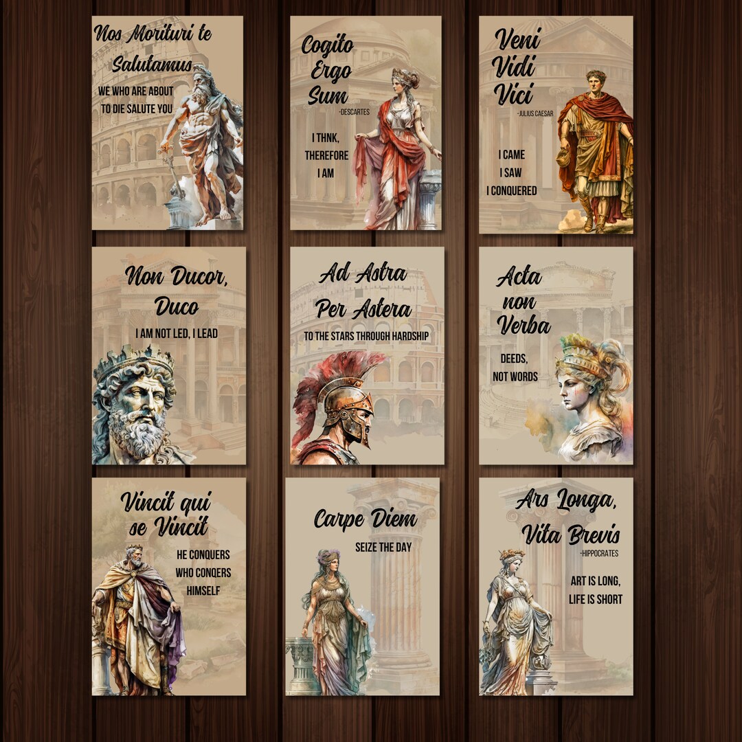 Latin Phrases Quotes Printable Posters for the Latin Classroom - Etsy