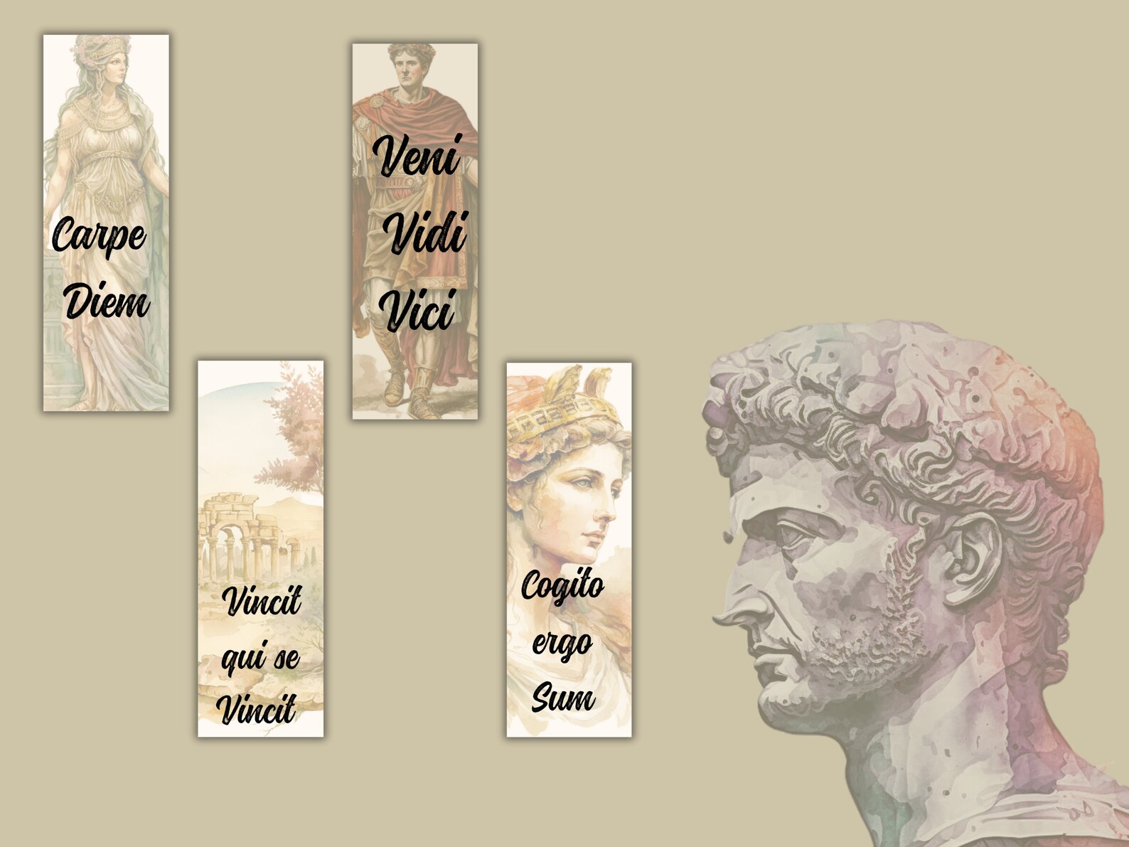 Printable Latin Bookmarks | Digital Download Latin Language | Gift for ...