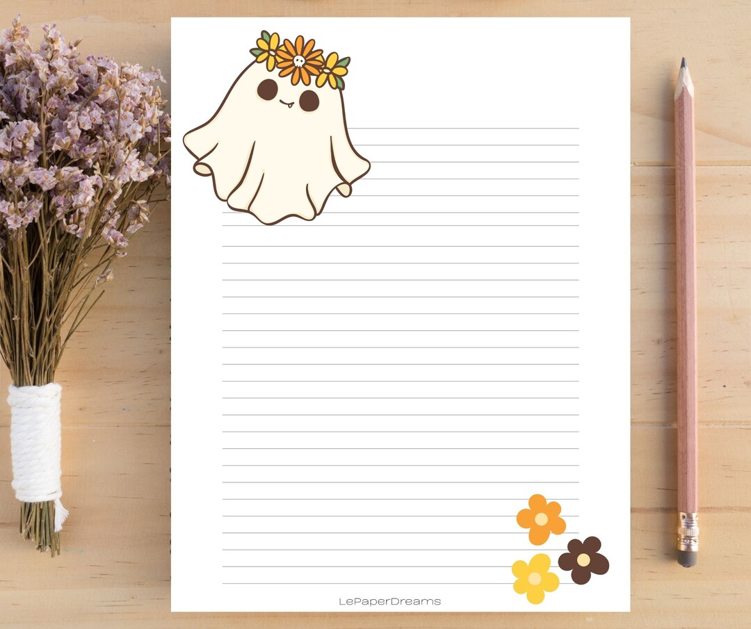 Halloween Stationery, Printable Stationery, Digital Letter Writing ...