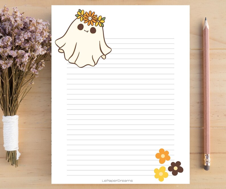 Halloween Stationery, Printable Stationery, Digital Letter Writing ...