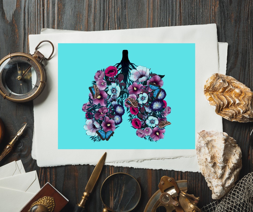 Anatomy Print Art Postcard Illustrated Postcard Floral Postcards Artsy ...