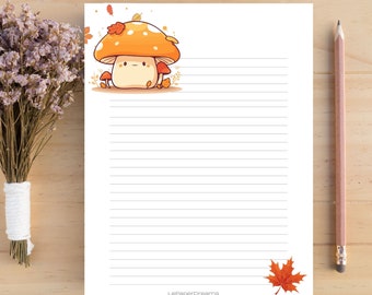 Autumn Fall Printable Stationery,cute Stationary,digital Letter ...