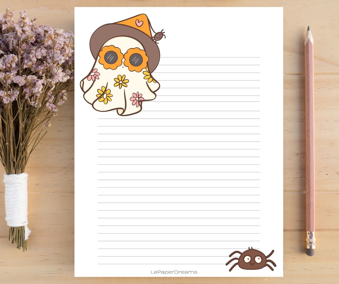 Halloween Stationery, Printable Stationery, Digital Letter Writing ...