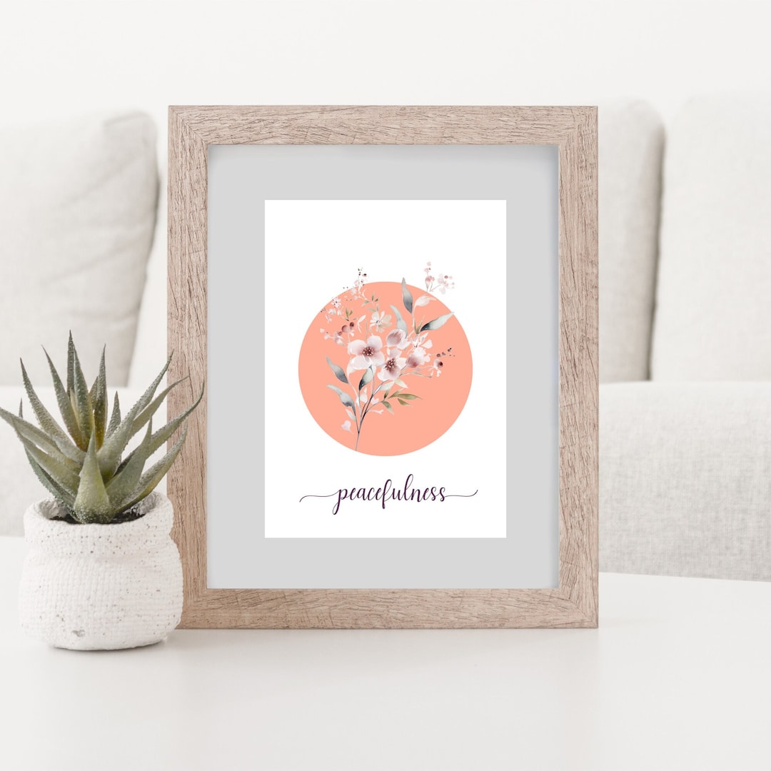 Peacefulness Printable Digital Wall Art, Home Decor Downloadable Poster ...